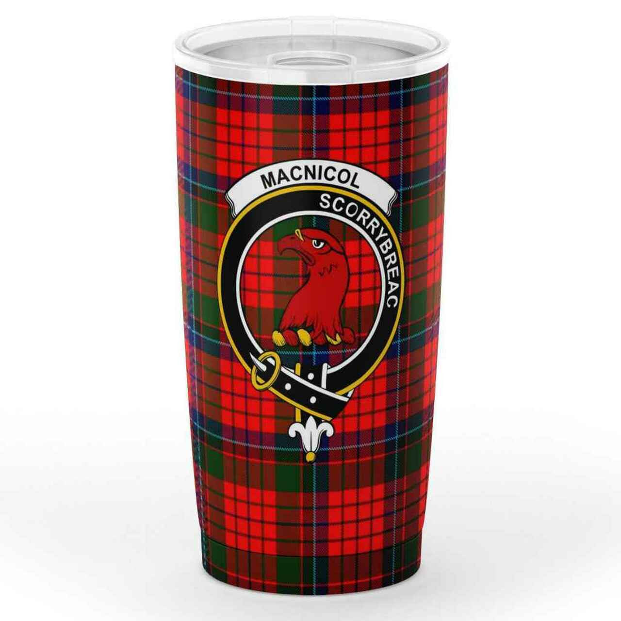 MacNicol (of Scorrybreac) Tartan Classic Crest Tumbler | Celticprime ...