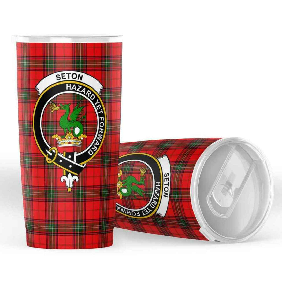 Seton Tartan Classic Crest Tumbler | Celticprime.com – celticprime