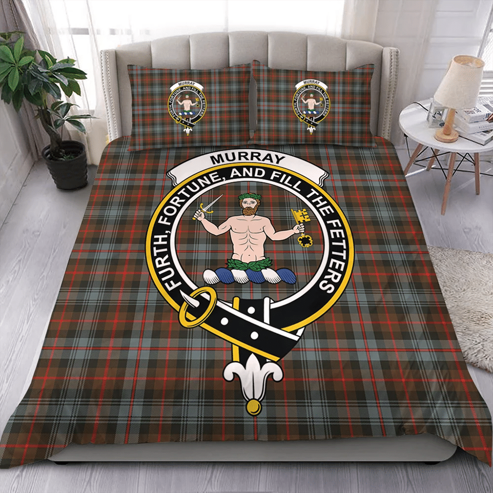 Murray of Atholl Weathered Crest Tartan Bedding Set | Celticprime.com – celticprime
