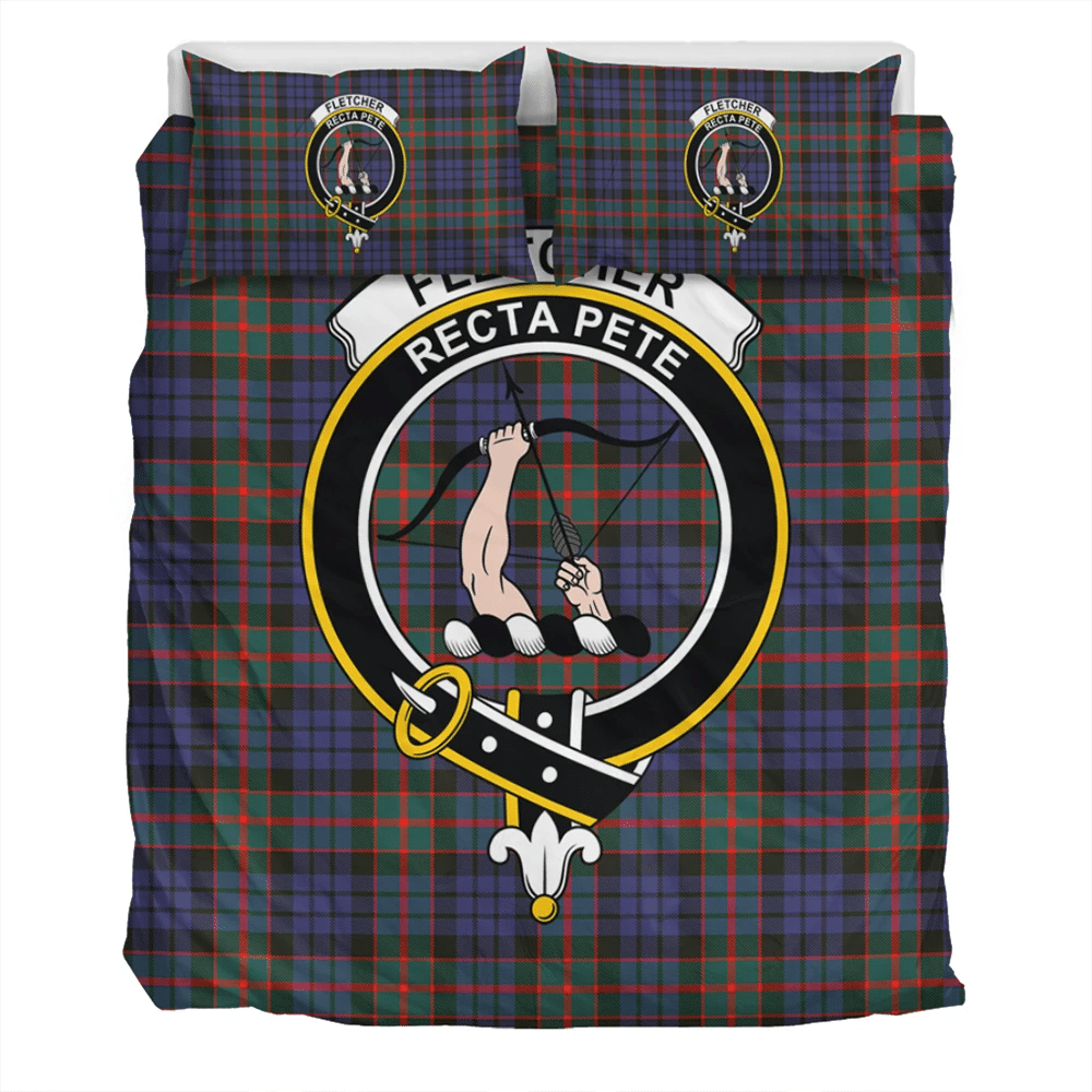 Fletcher of Dunans Crest Tartan Bedding Set | Celticprime.com – celticprime