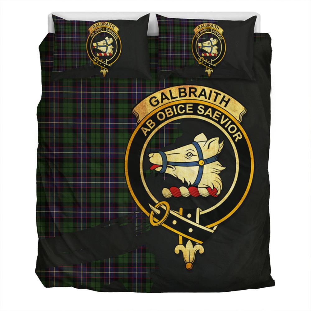 Galbraith Modern Tartan Classic Crest Bedding Set | Celticprime.com – celticprime