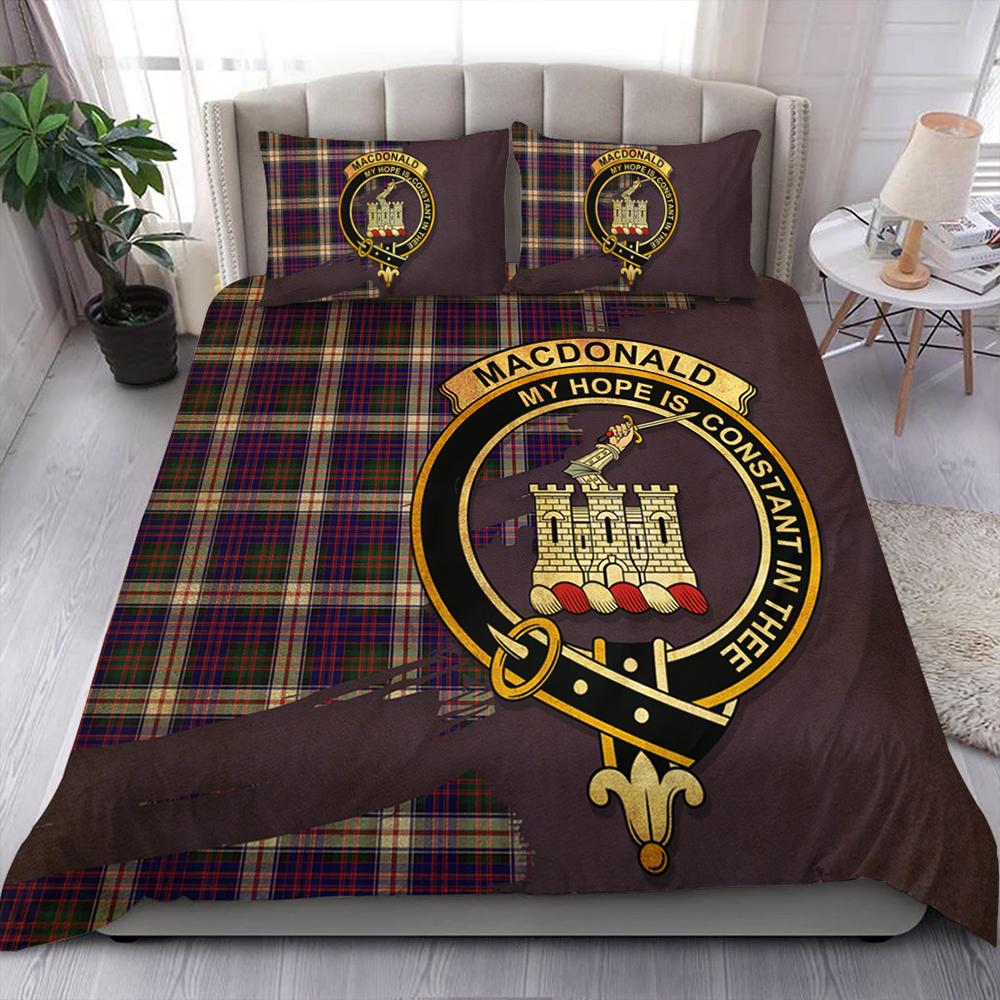MacDonald Dress Modern Tartan Classic Crest Bedding Set | Celticprime.com – celticprime