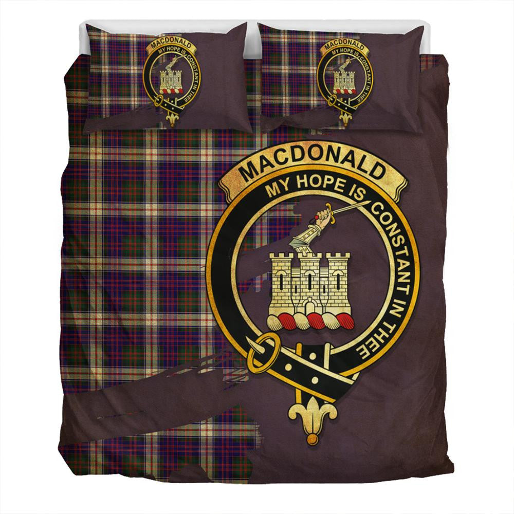 MacDonald Dress Modern Tartan Classic Crest Bedding Set | Celticprime.com – celticprime