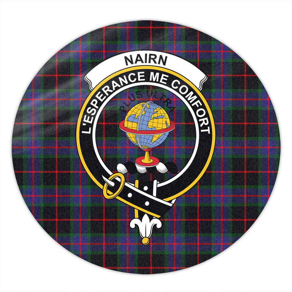 Nairn Tartan Classic Crest Round Carpet | Celticprime.com – celticprime