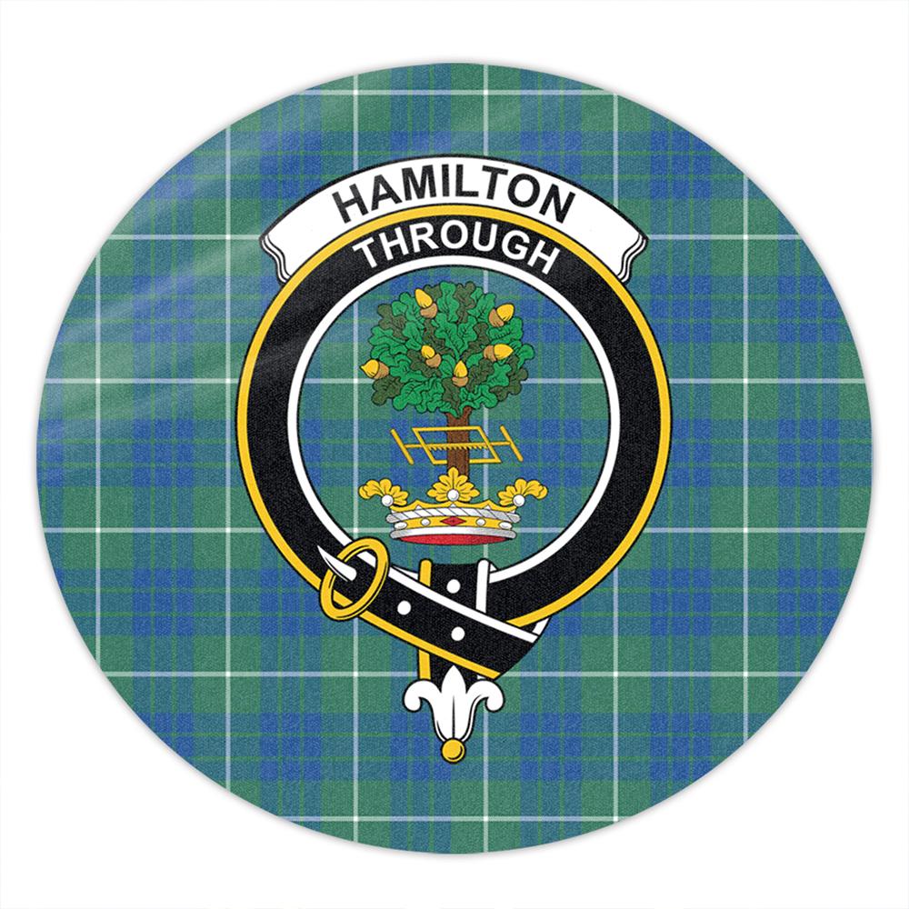 Hamilton Hunting Ancient Tartan Classic Crest Round Carpet ...