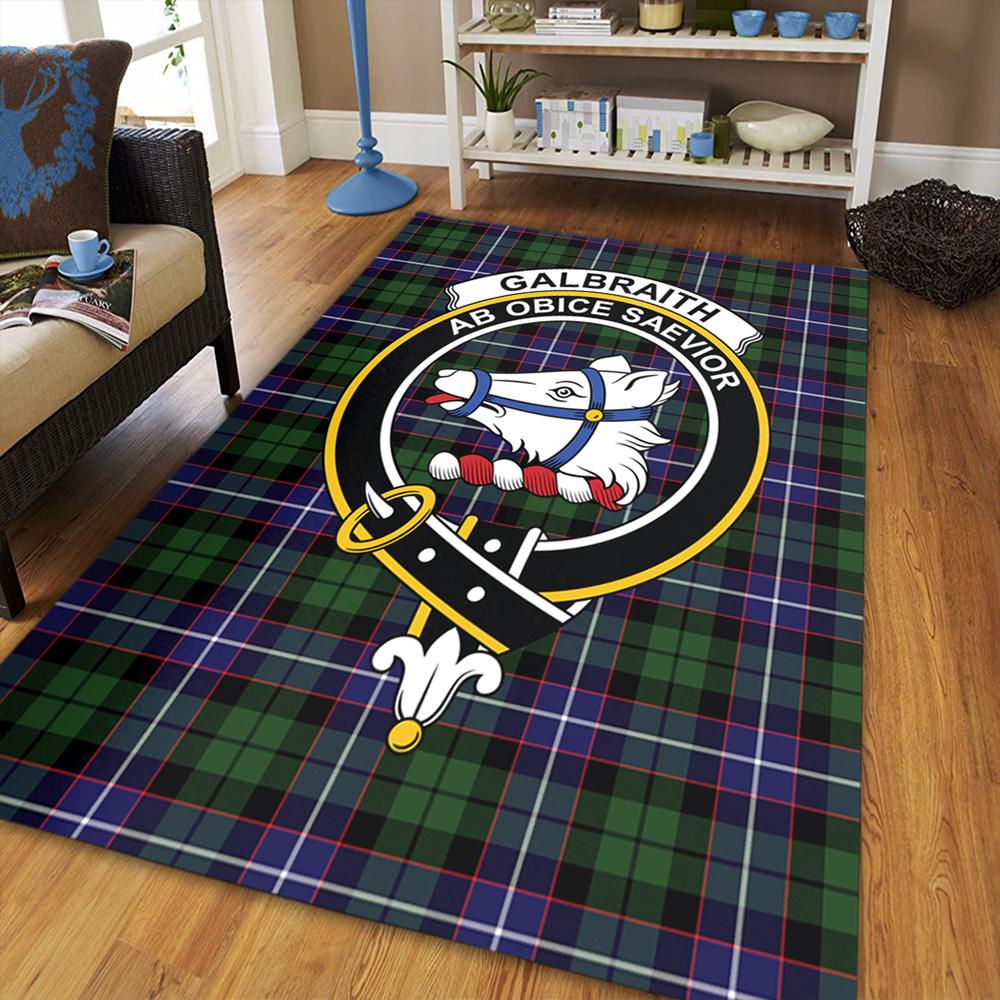 Galbraith Modern Tartan Crest Area Rug | Celticprime.com – celticprime