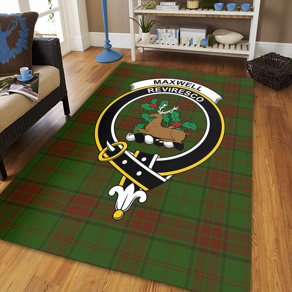 Maxwell Hunting Tartan Crest Area Rug | Celticprime.com – celticprime