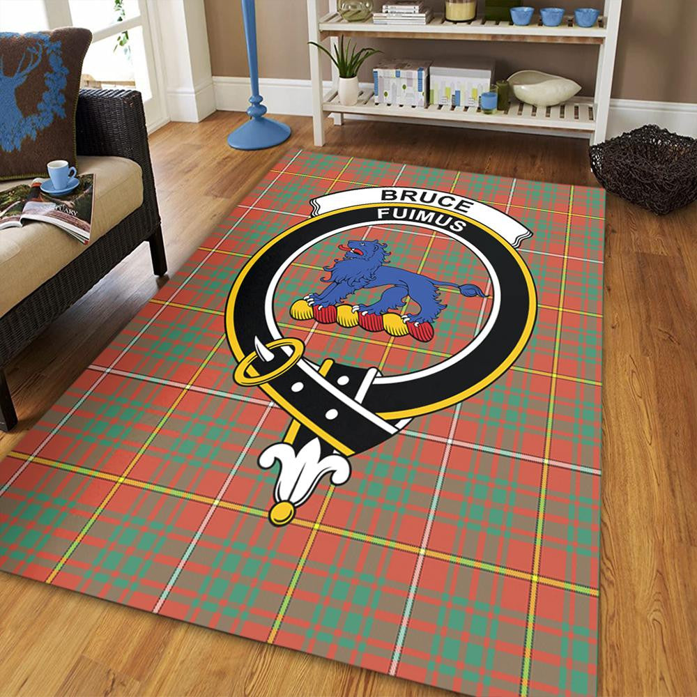 Bruce Ancient Tartan Crest Area Rug | Celticprime.com – celticprime