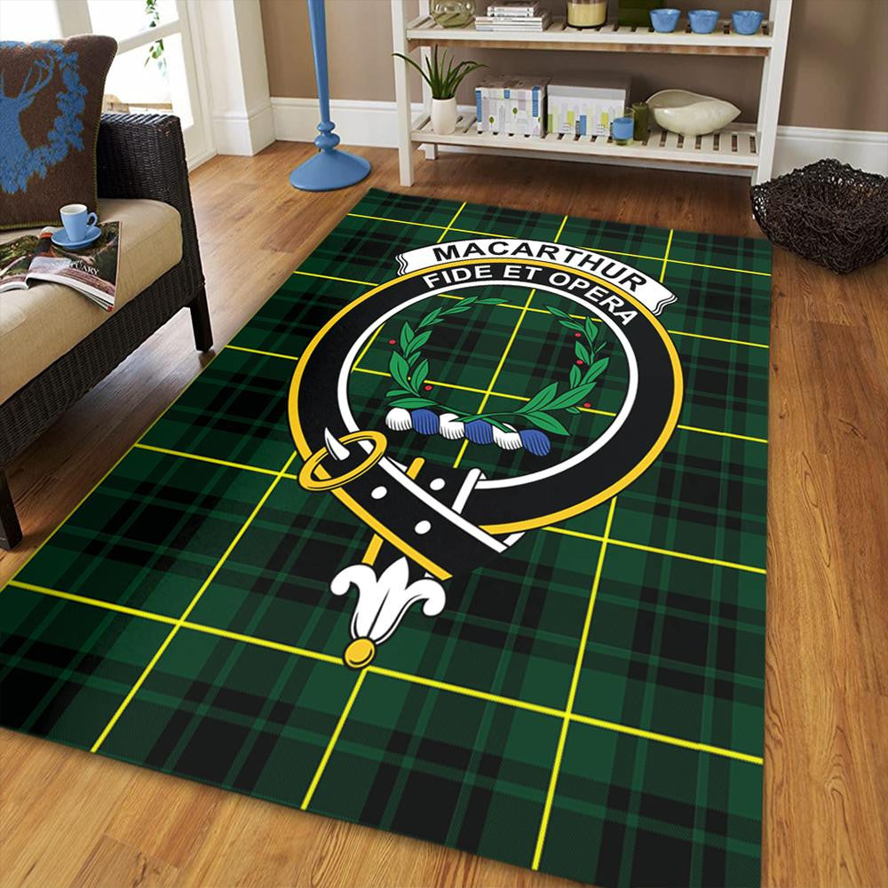 MacArthur Modern Tartan Crest Area Rug | Celticprime.com – celticprime