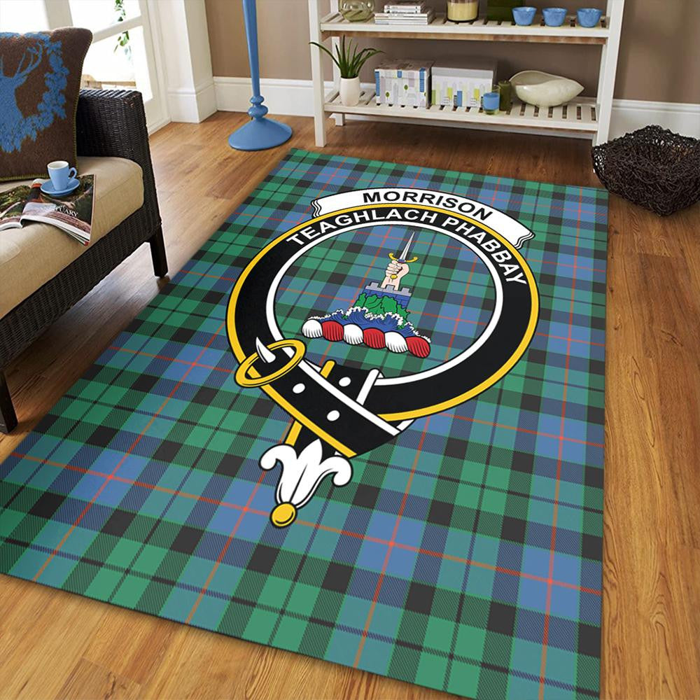 Morrison Ancient Tartan Crest Area Rug | Celticprime.com – celticprime