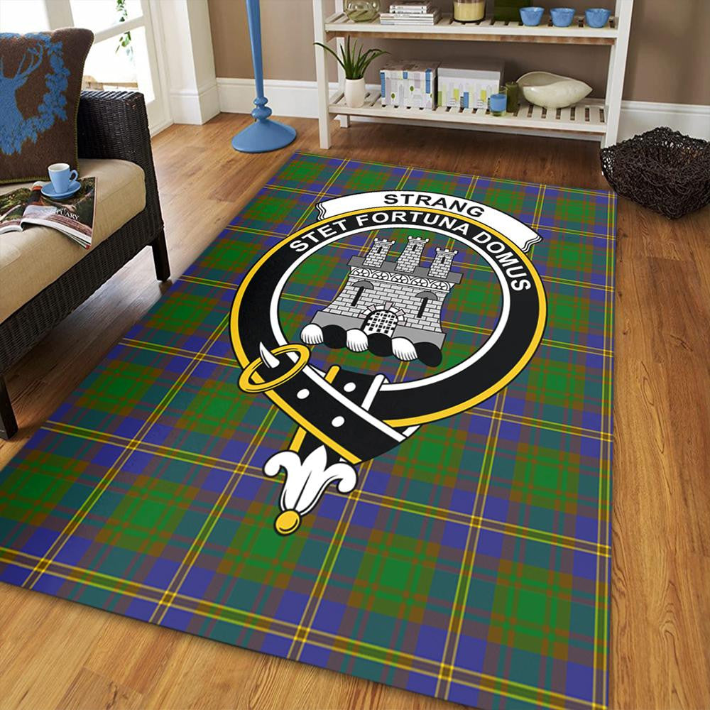Strange of Balkaskie Tartan Crest Area Rug | Celticprime.com – celticprime