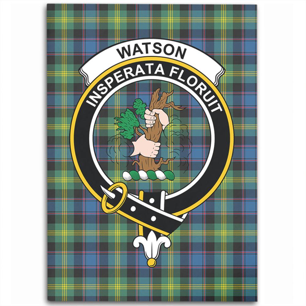 Watson Ancient Tartan Crest Area Rug | Celticprime.com – celticprime