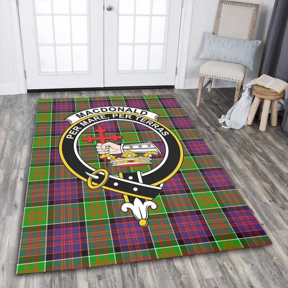 MacDonald of Clanranald Tartan Crest Area Rug | Celticprime.com ...