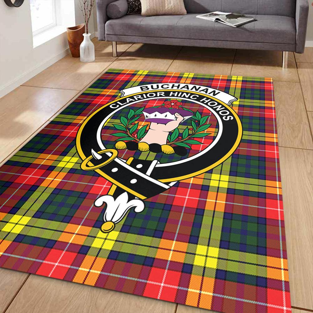 Buchanan Modern Tartan Crest Area Rug | Celticprime.com – celticprime