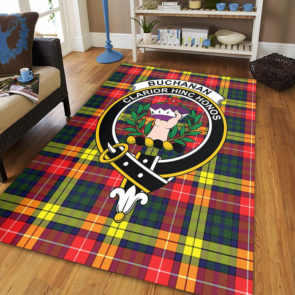 Buchanan Modern Tartan Crest Area Rug | Celticprime.com – celticprime