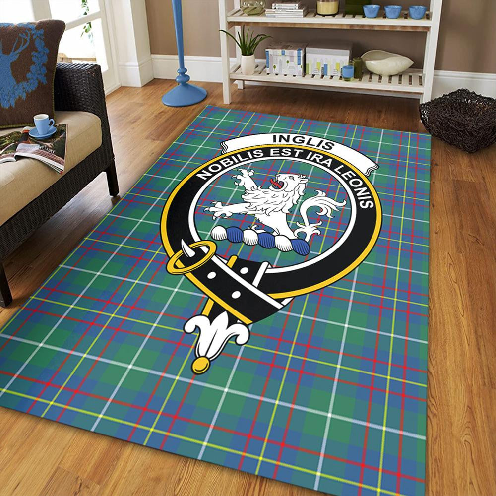 Inglis Ancient Tartan Crest Area Rug | Celticprime.com – celticprime