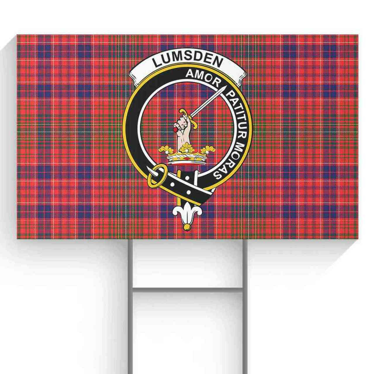 Lumsden Tartan Classic Crest Yard Sign | Celticprime.com – celticprime