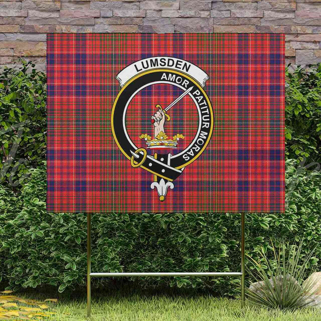 Lumsden Tartan Classic Crest Yard Sign | Celticprime.com – celticprime