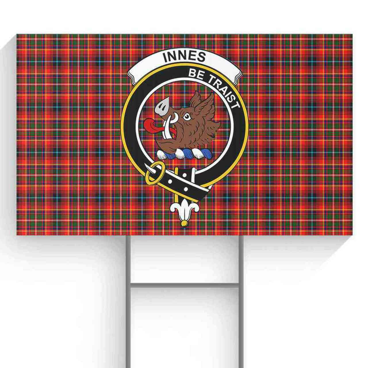 Innes Tartan Classic Crest Yard Sign | Celticprime.com – celticprime
