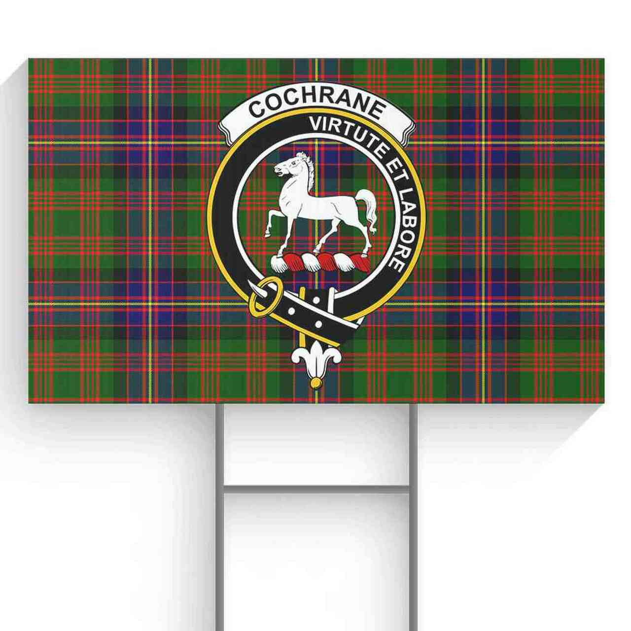 Cochrane Tartan Classic Crest Yard Sign | Celticprime.com – celticprime