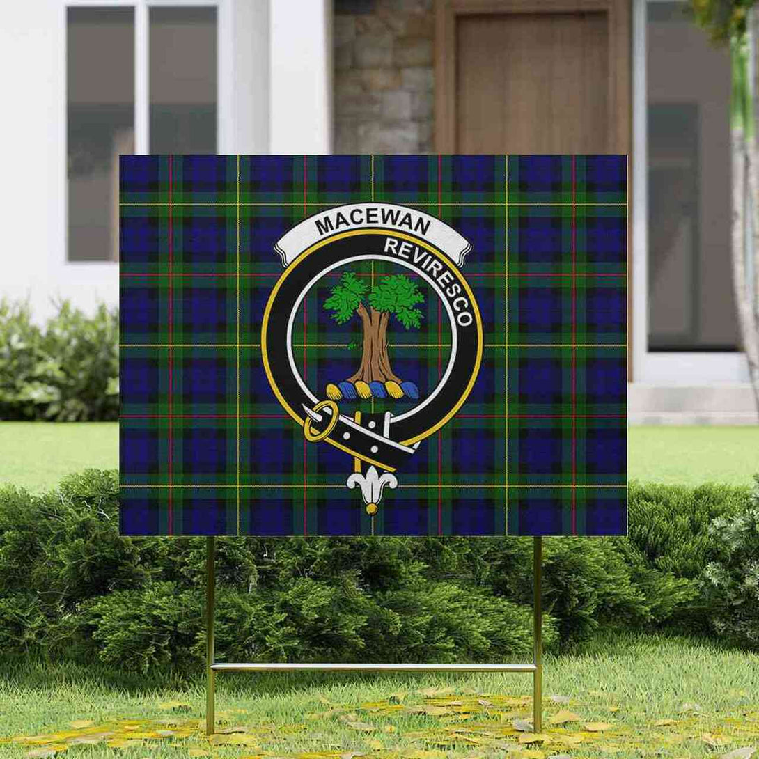 MacEwen Tartan Classic Crest Yard Sign | Celticprime.com – celticprime