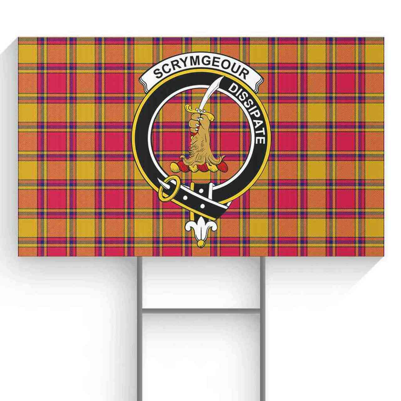 Scrymgeour Tartan Classic Crest Yard Sign | Celticprime.com – celticprime