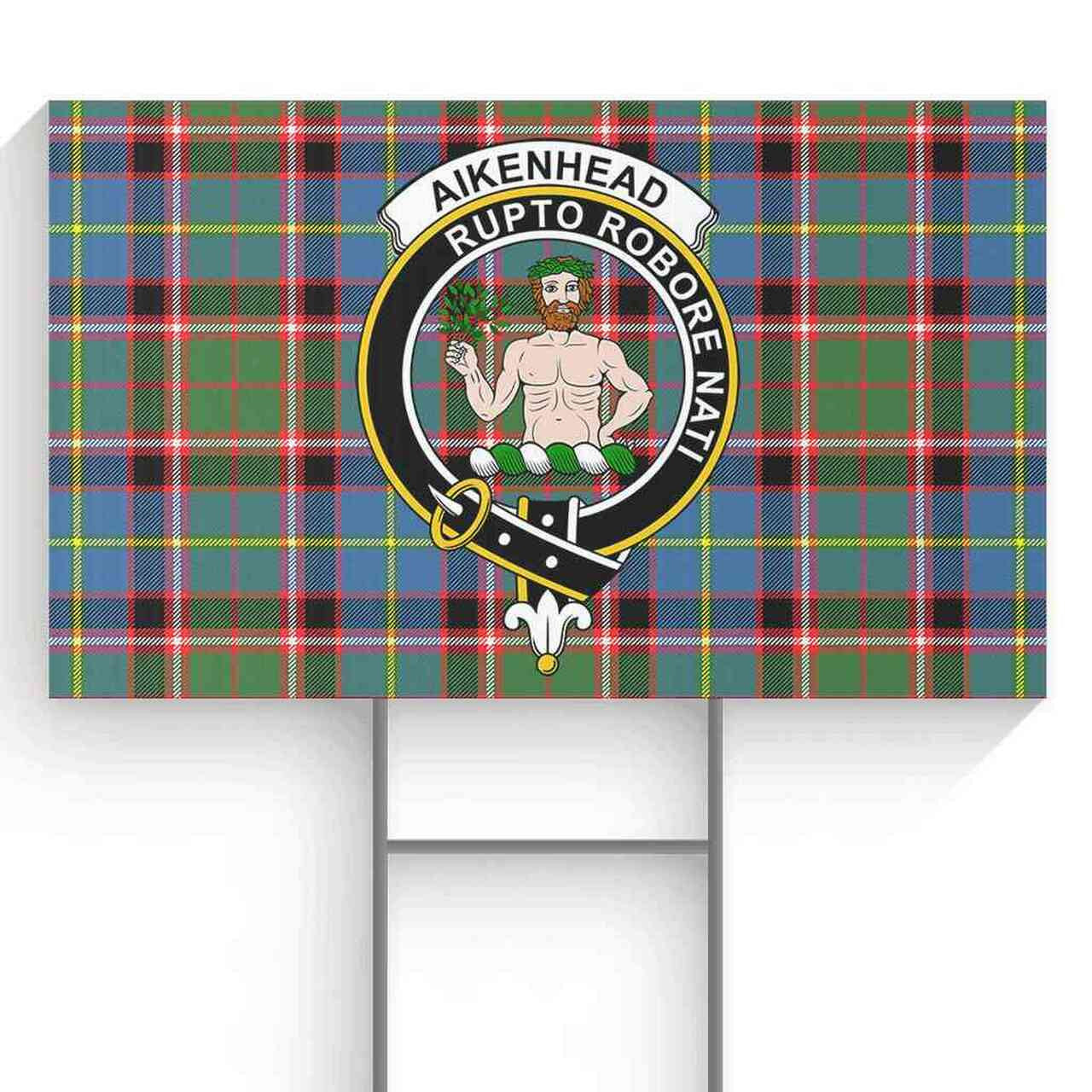 Aikenhead Tartan Classic Crest Yard Sign | Celticprime.com – celticprime