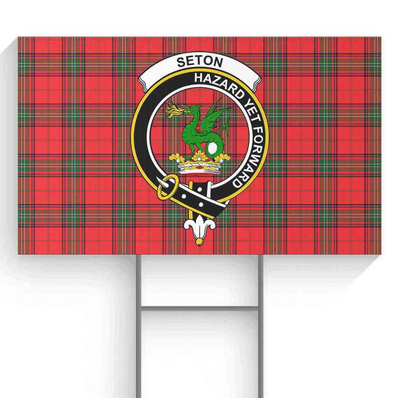 Seton Tartan Classic Crest Yard Sign | Celticprime.com – celticprime