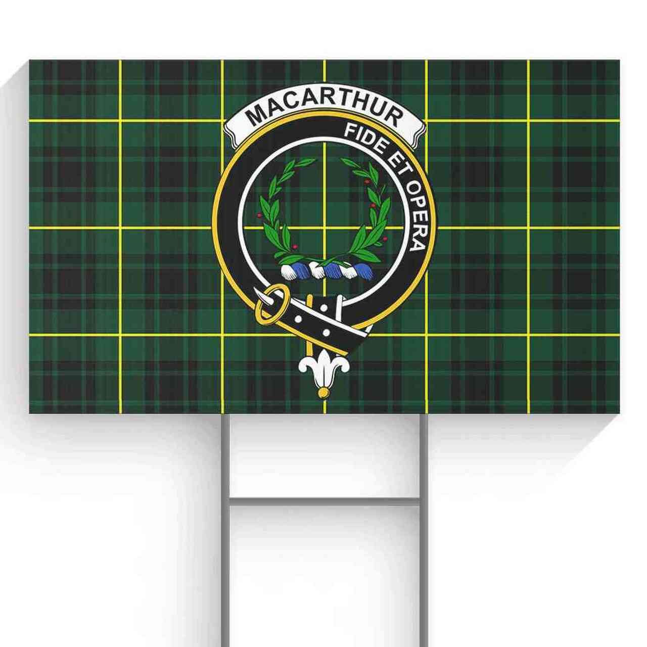 MacArthur Tartan Classic Crest Yard Sign | Celticprime.com – celticprime