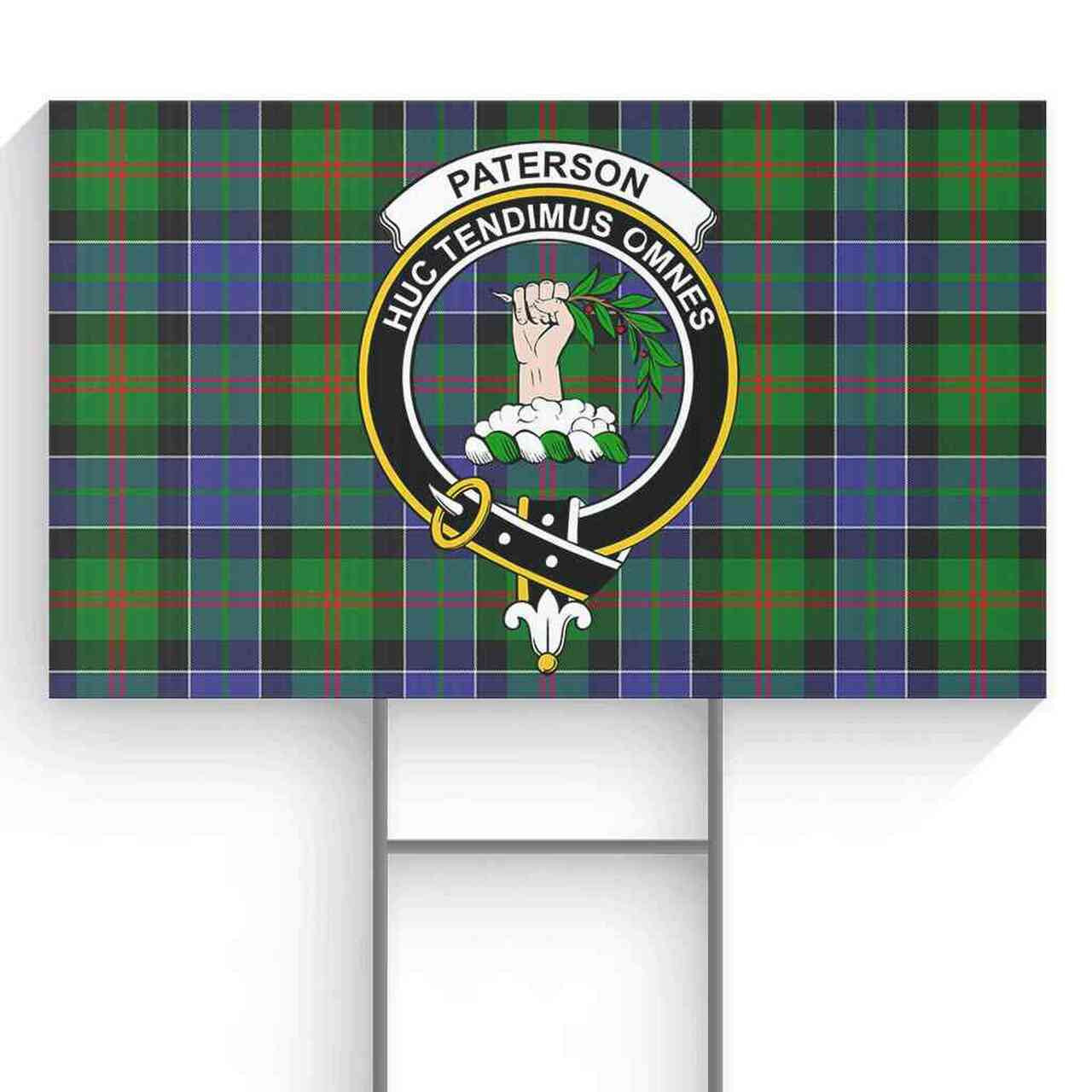 Paterson Tartan Classic Crest Yard Sign | Celticprime.com – celticprime