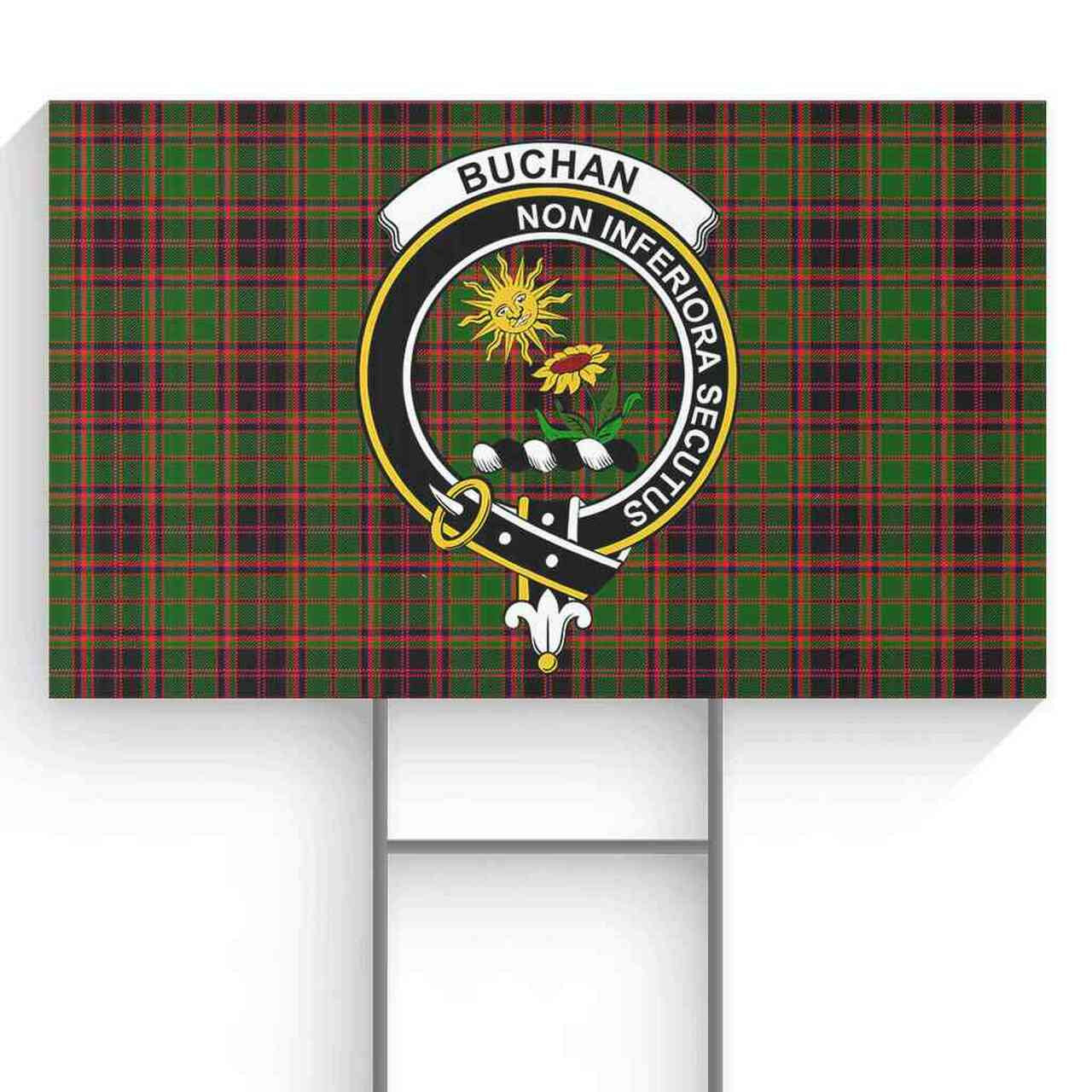 Buchan Tartan Classic Crest Yard Sign | Celticprime.com – celticprime