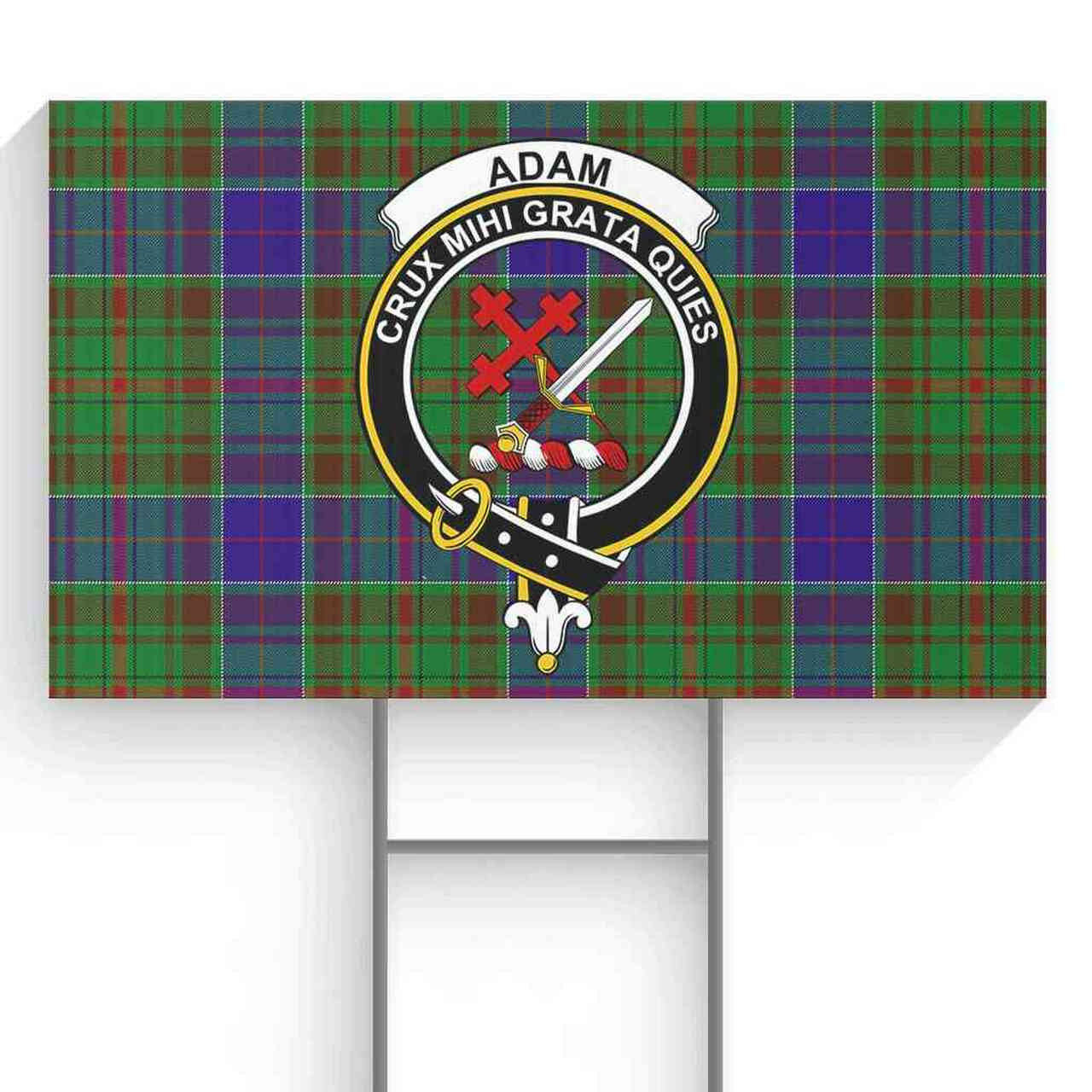 Adam Tartan Classic Crest Yard Sign | Celticprime.com – celticprime