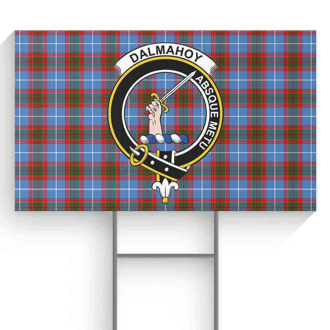 Dalmahoy Tartan Classic Crest Yard Sign | Celticprime.com – celticprime