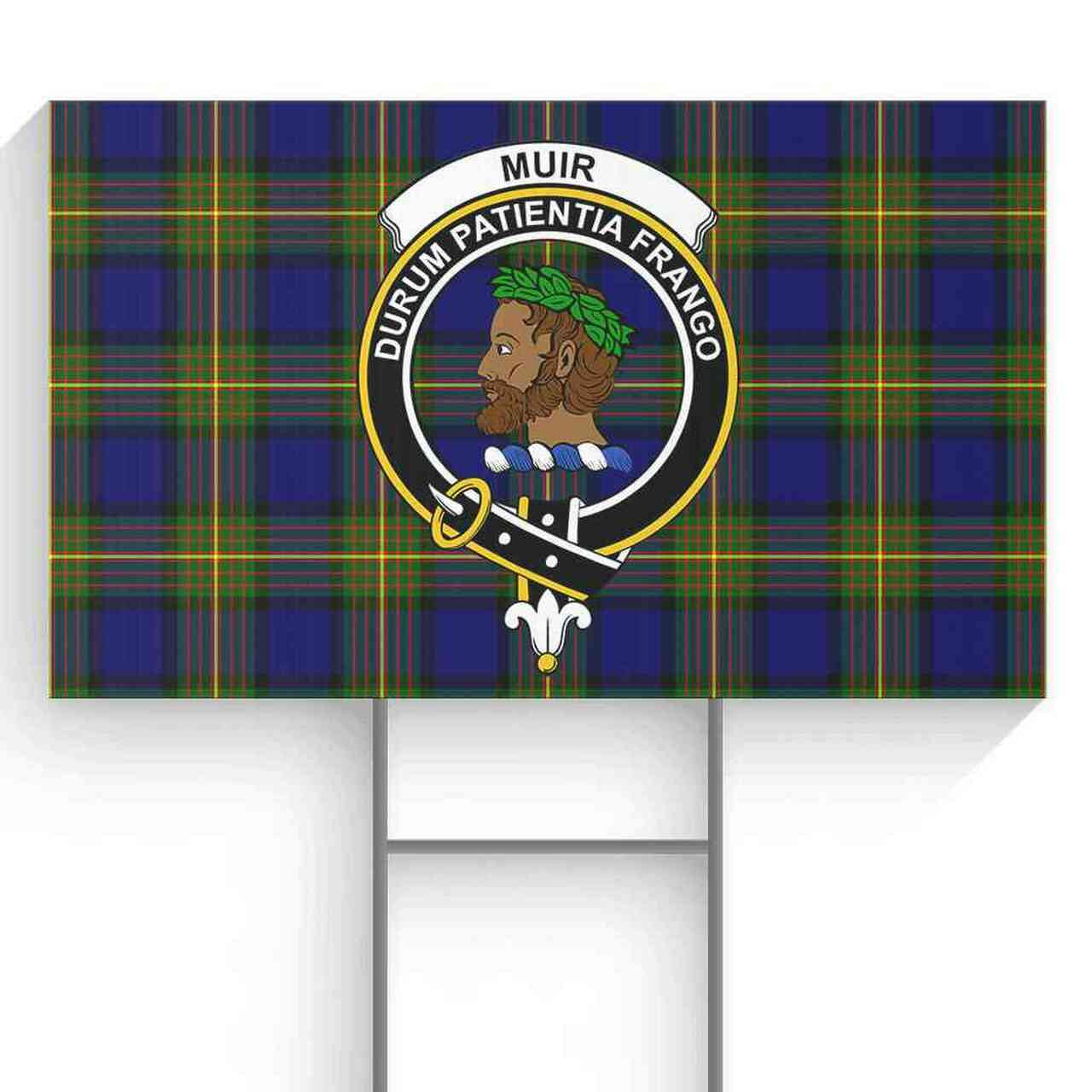 Muir Tartan Classic Crest Yard Sign | Celticprime.com – celticprime
