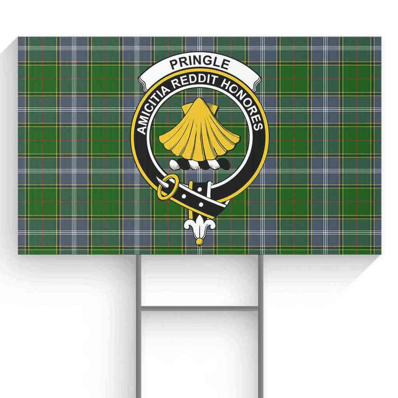 Pringle Tartan Classic Crest Yard Sign | Celticprime.com – celticprime