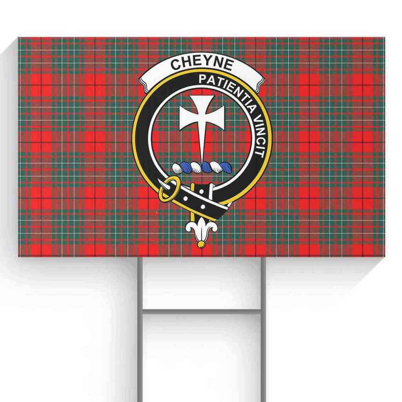 Cheyne Tartan Classic Crest Yard Sign | Celticprime.com – celticprime