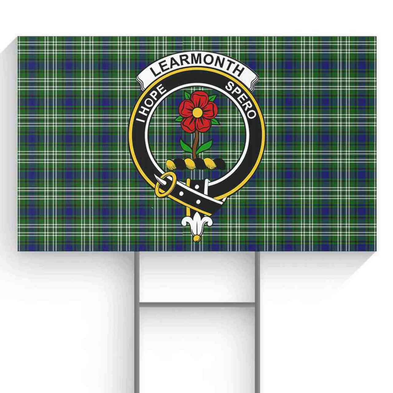 Learmonth Tartan Classic Crest Yard Sign | Celticprime.com – celticprime