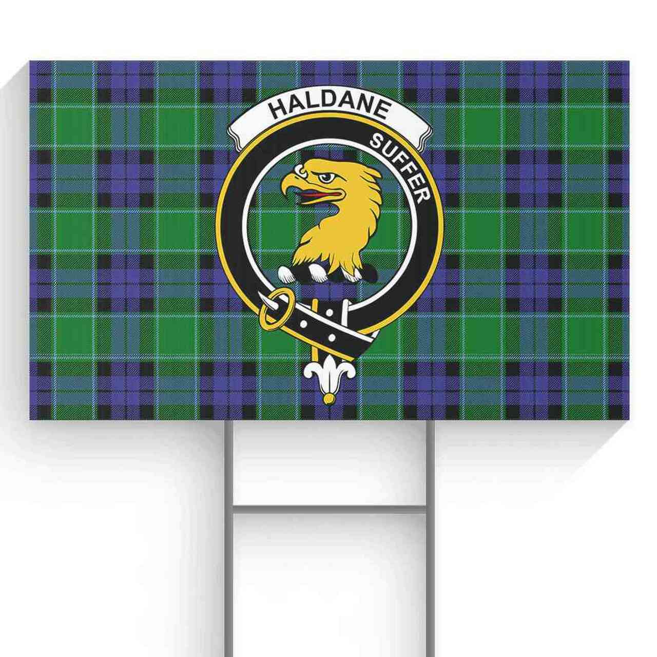 Haldane Tartan Classic Crest Yard Sign | Celticprime.com – celticprime