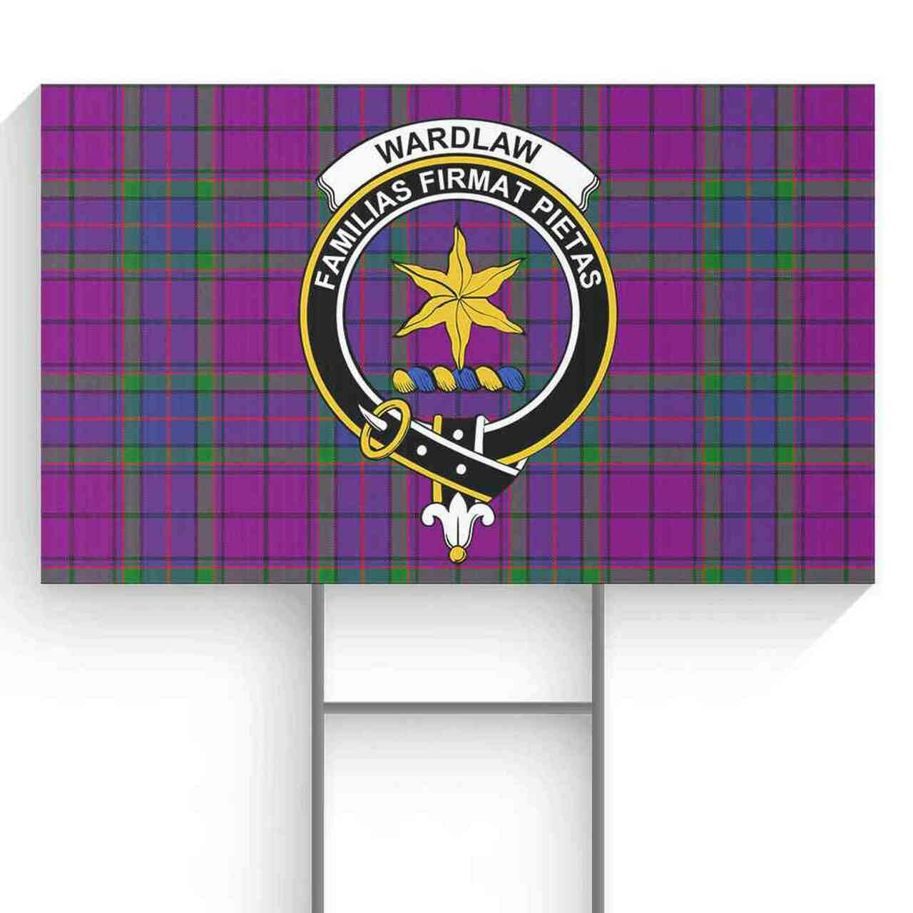Wardlaw Tartan Classic Crest Yard Sign | Celticprime.com – celticprime