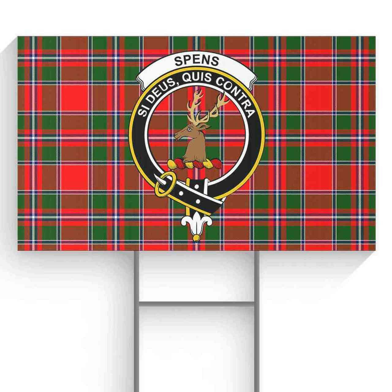 Spens (or Spence) Tartan Classic Crest Yard Sign | Celticprime.com ...