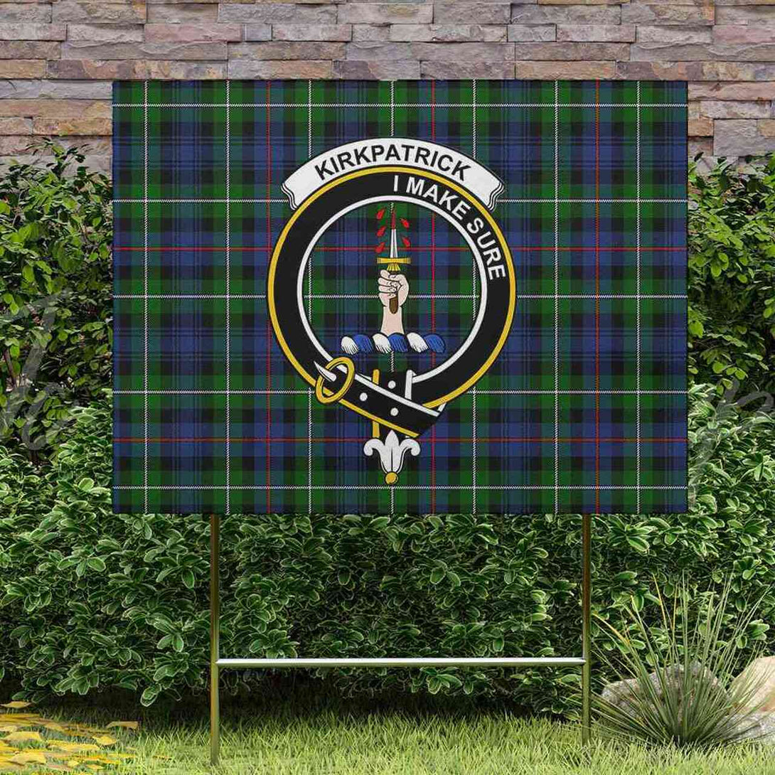 Kirkpatrick Tartan Classic Crest Yard Sign | Celticprime.com – celticprime