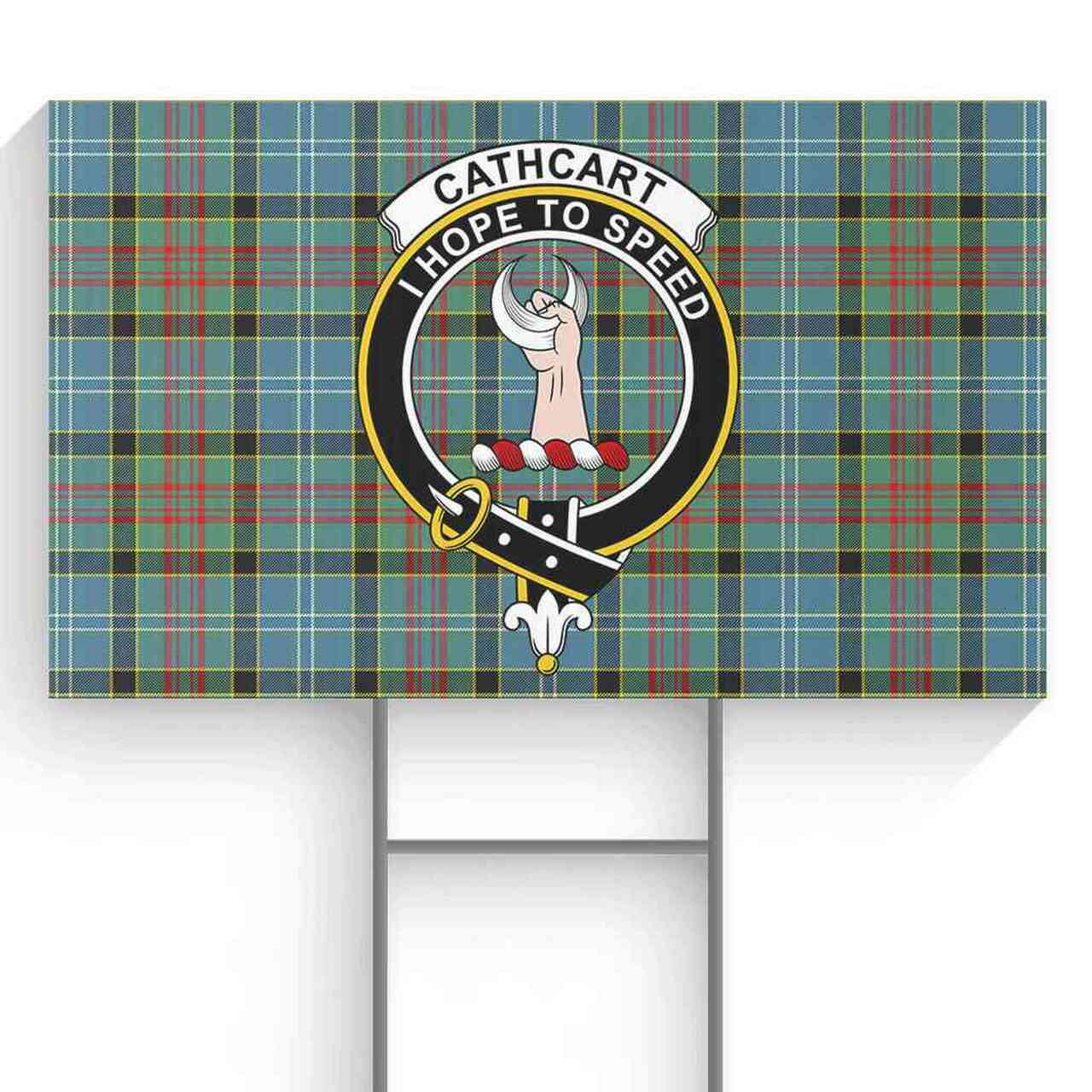 Cathcart Tartan Classic Crest Yard Sign | Celticprime.com – celticprime