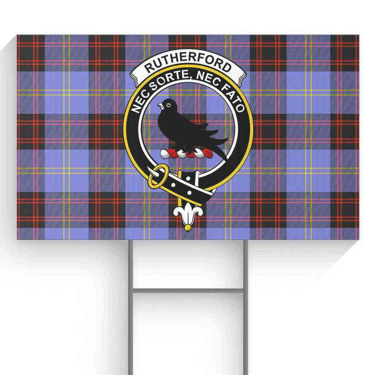 Rutherford Tartan Classic Crest Yard Sign | Celticprime.com – celticprime