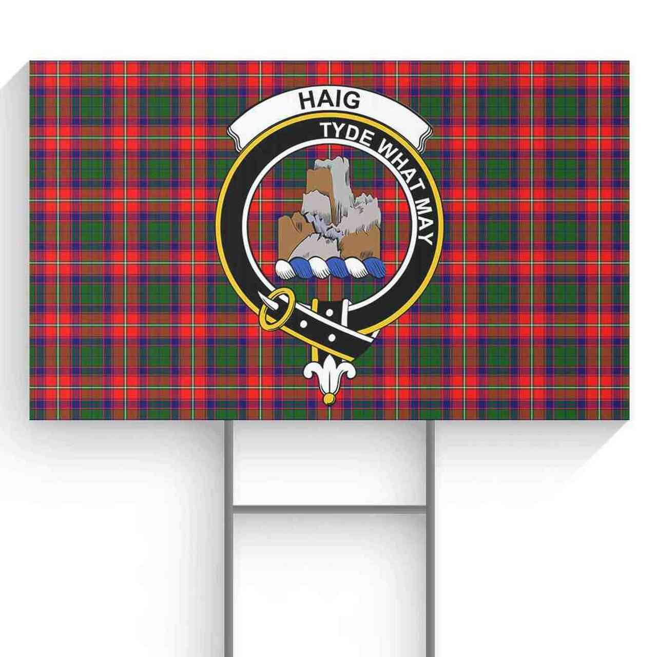 Haig Tartan Classic Crest Yard Sign | Celticprime.com – celticprime