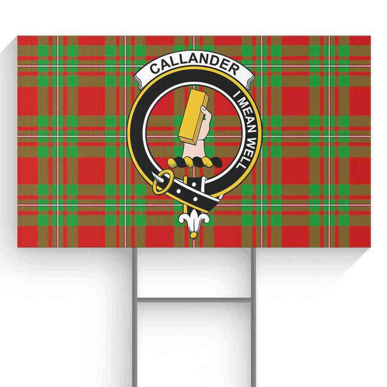 Callander Tartan Classic Crest Yard Sign | Celticprime.com – celticprime