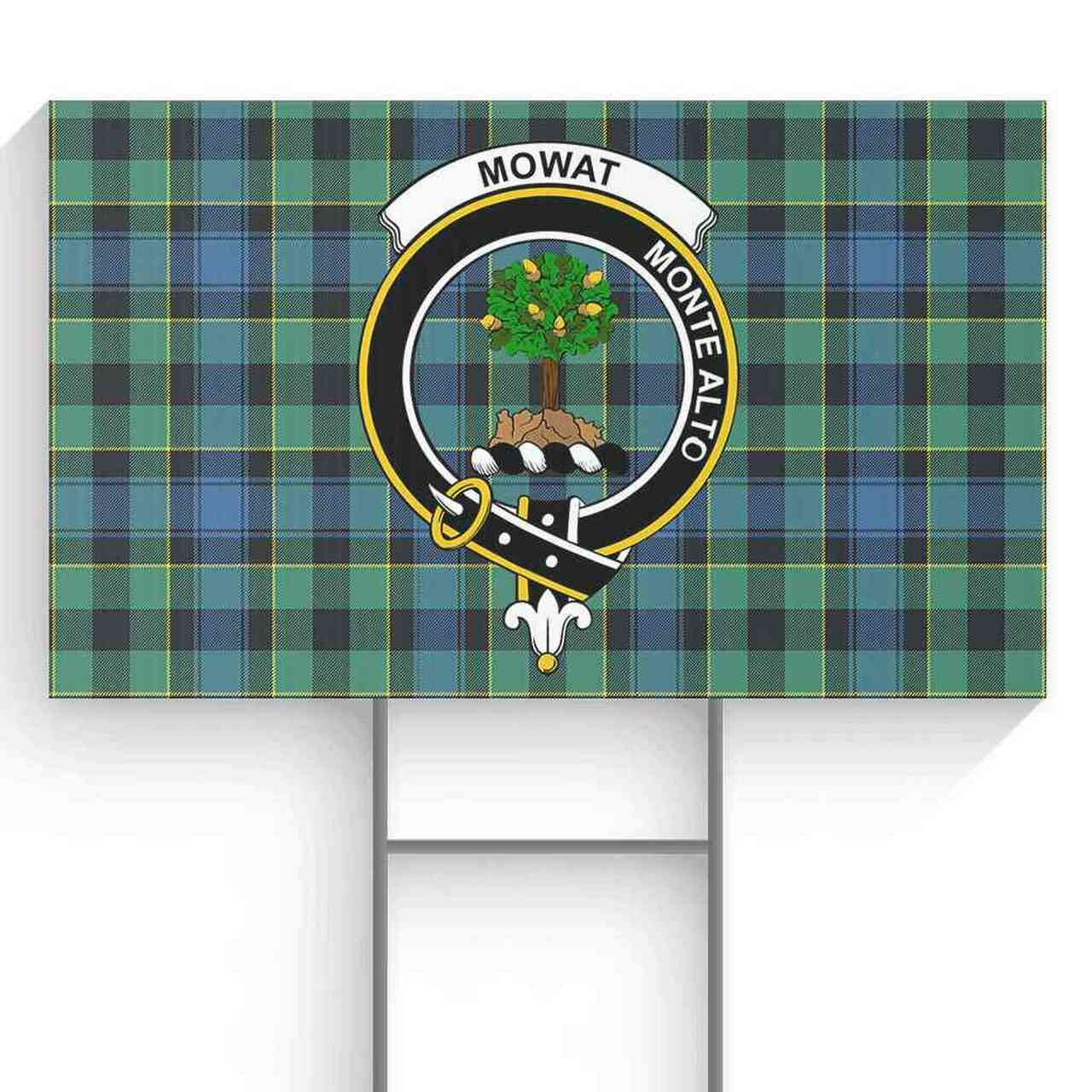 Mowat (of Inglistoun) Tartan Classic Crest Yard Sign | Celticprime.com ...