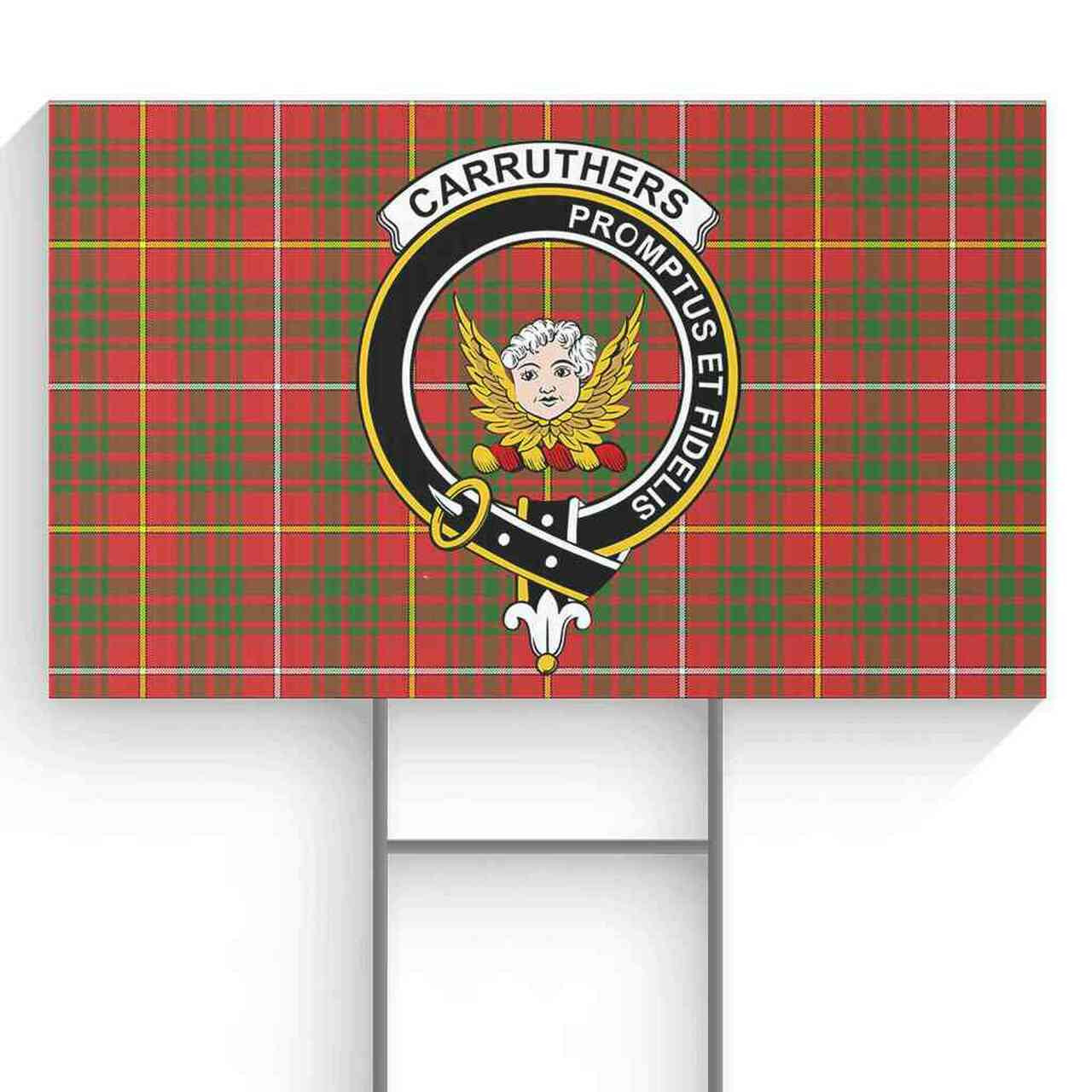 Carruthers Tartan Classic Crest Yard Sign | Celticprime.com – celticprime