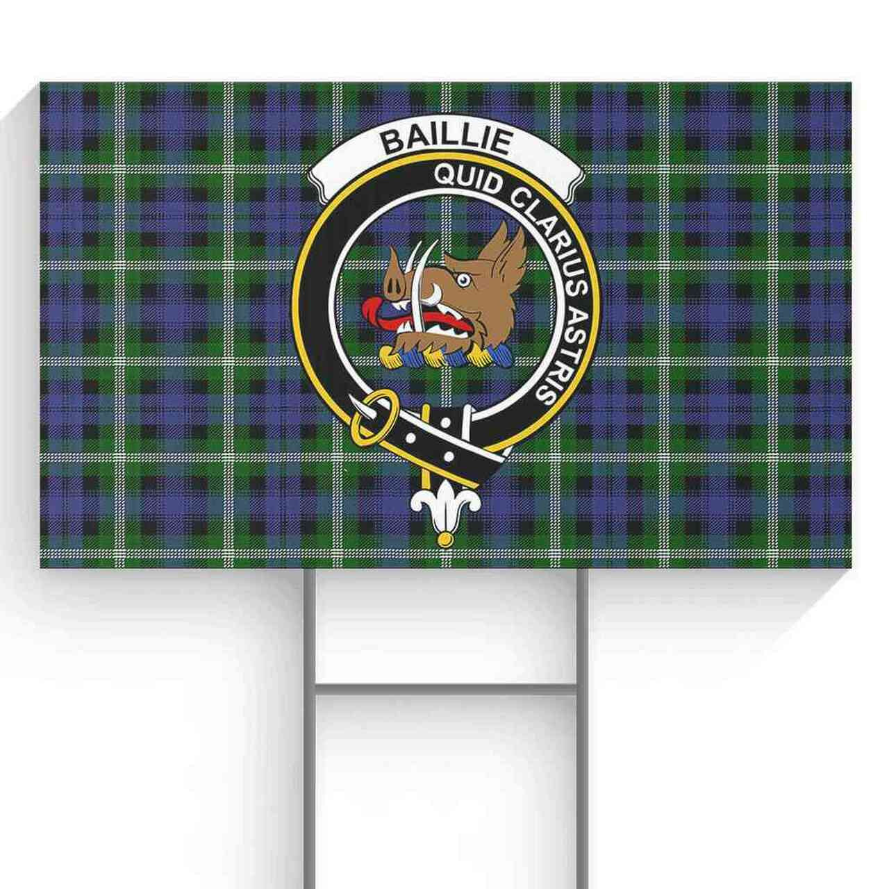 Baillie Tartan Classic Crest Yard Sign | Celticprime.com – celticprime