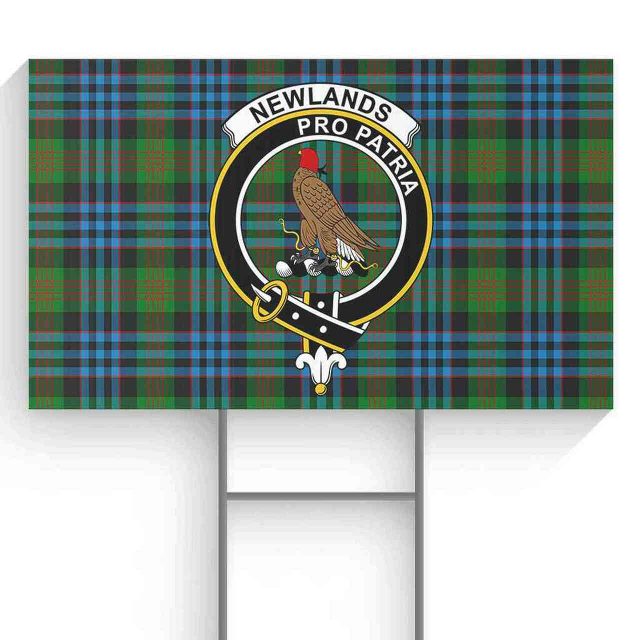 Newlands Tartan Classic Crest Yard Sign | Celticprime.com – celticprime