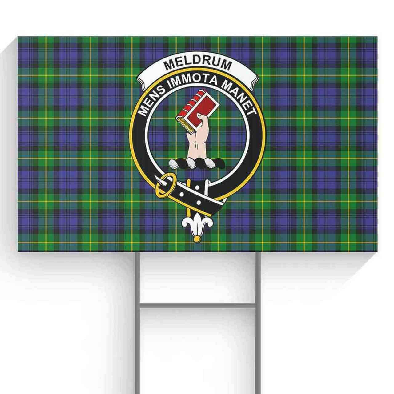 Meldrum Tartan Classic Crest Yard Sign | Celticprime.com – celticprime